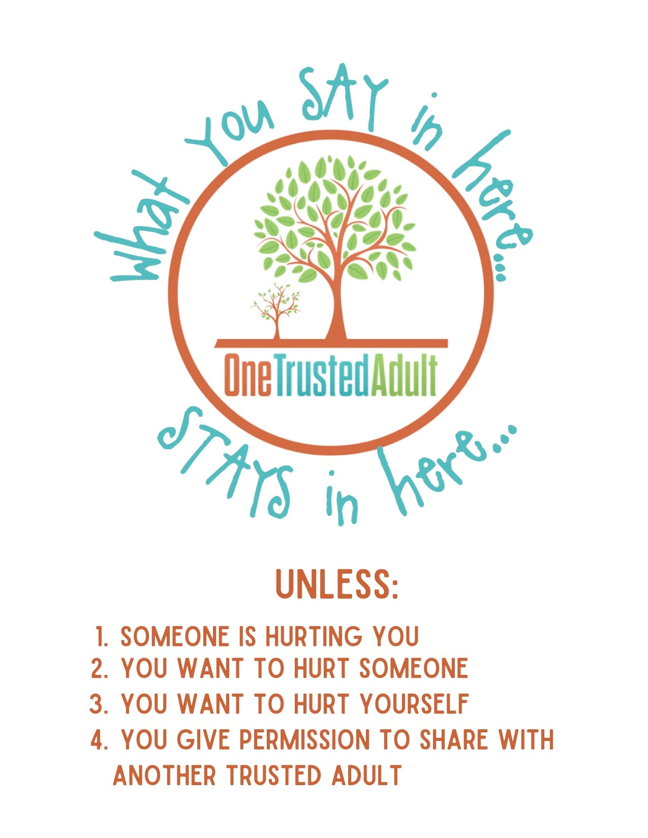 Safe Space Poster – One Trusted Adult